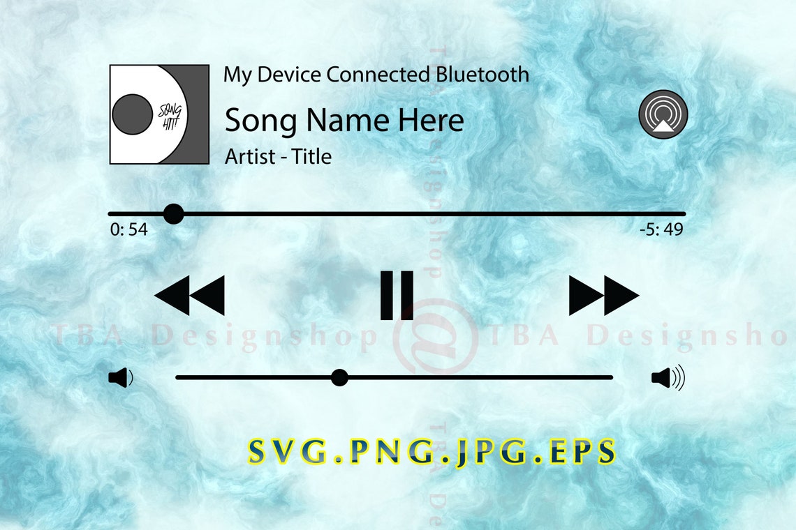 Audio Control Buttons Svg Spotify Style Play Pause Buttons | Etsy