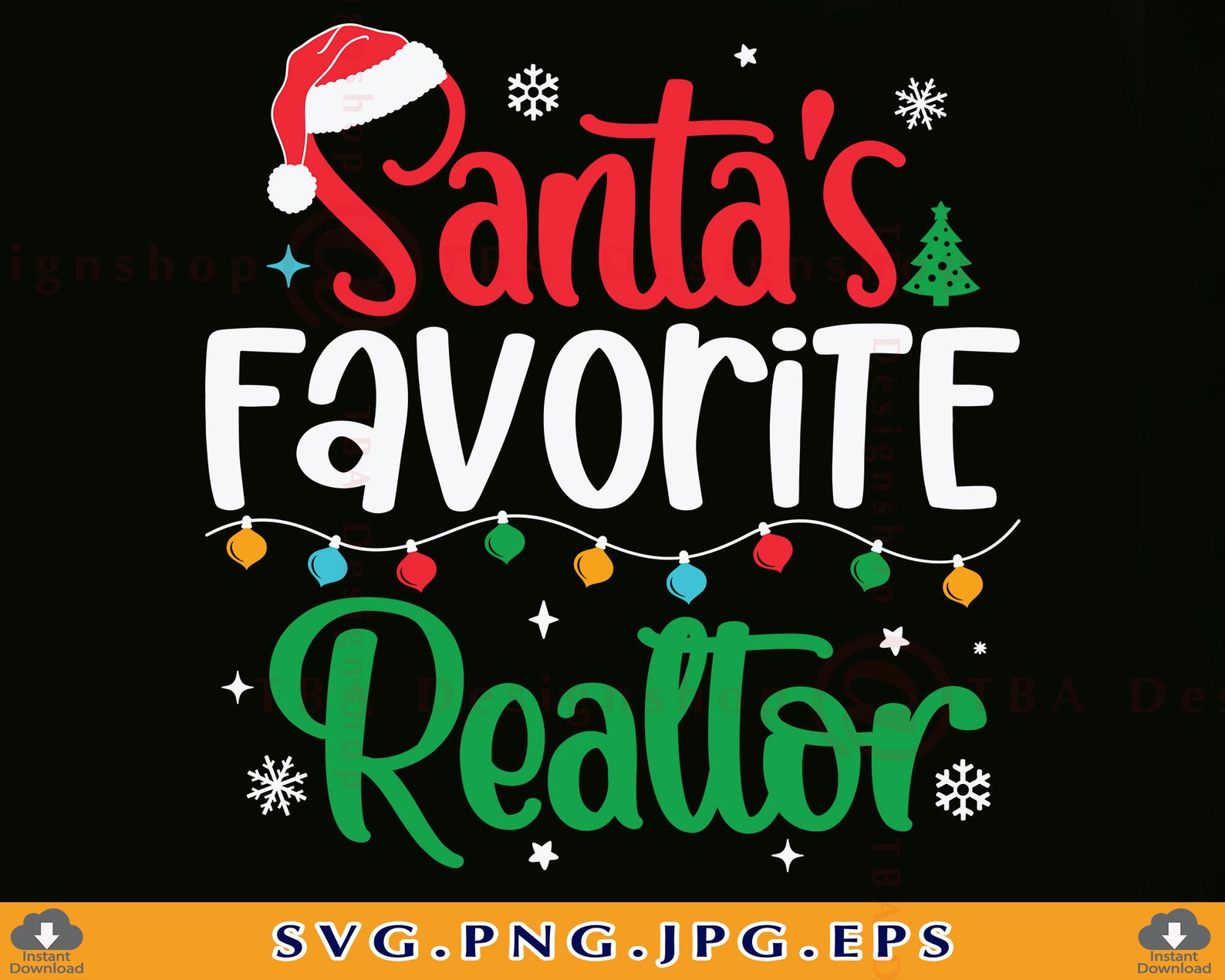 Santa's Favorite Realtor SVG Realtor Christmas Gift - Etsy