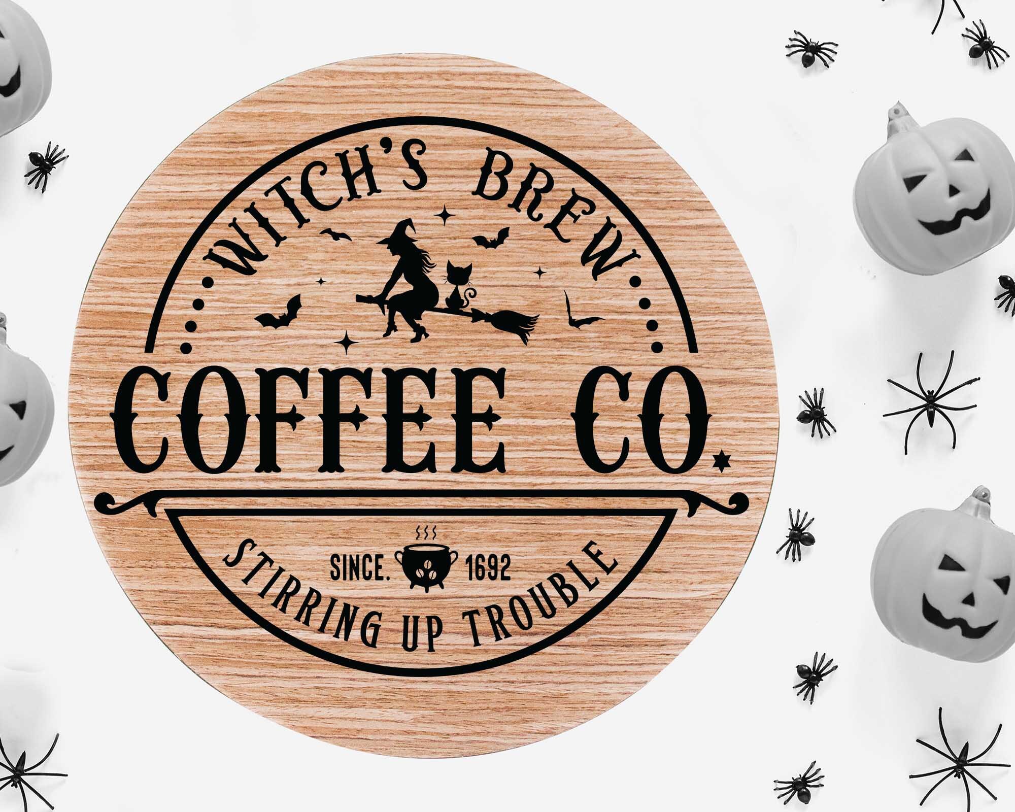 Witches Brew Coffee Co Svg Witches Brew SVG Halloween Witch | Etsy