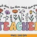 Retro Teacher PNG, Teacher Appreciation Gifts PNG, Groovy Teacher ...