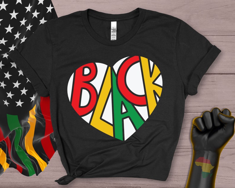 Black Heart SVG Black History SVG African American Shirt - Etsy