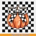 Halloween Pumpkin Checkered Bow PNG, Coquette Fall Design (digital ...
