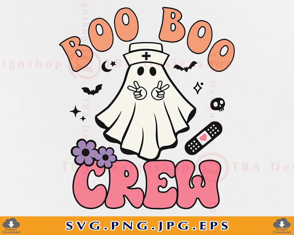Halloween Nurse SVG Boo Boo Crew SVG Funny Nurse Halloween - Etsy