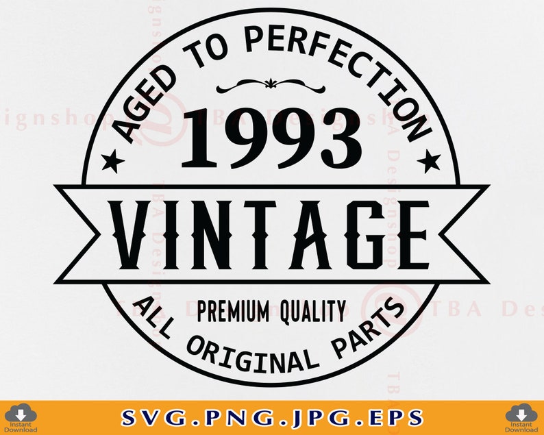 Vintage 1993 Svg 30th Birthday SVG 30 Birthday SVG 30th - Etsy