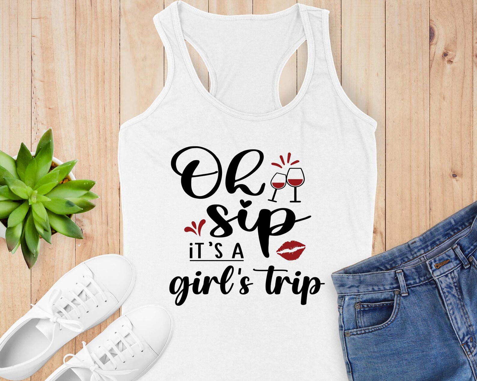 Oh Sip It's a Girl's Trip Svg Girls trip shirt SVG | Etsy