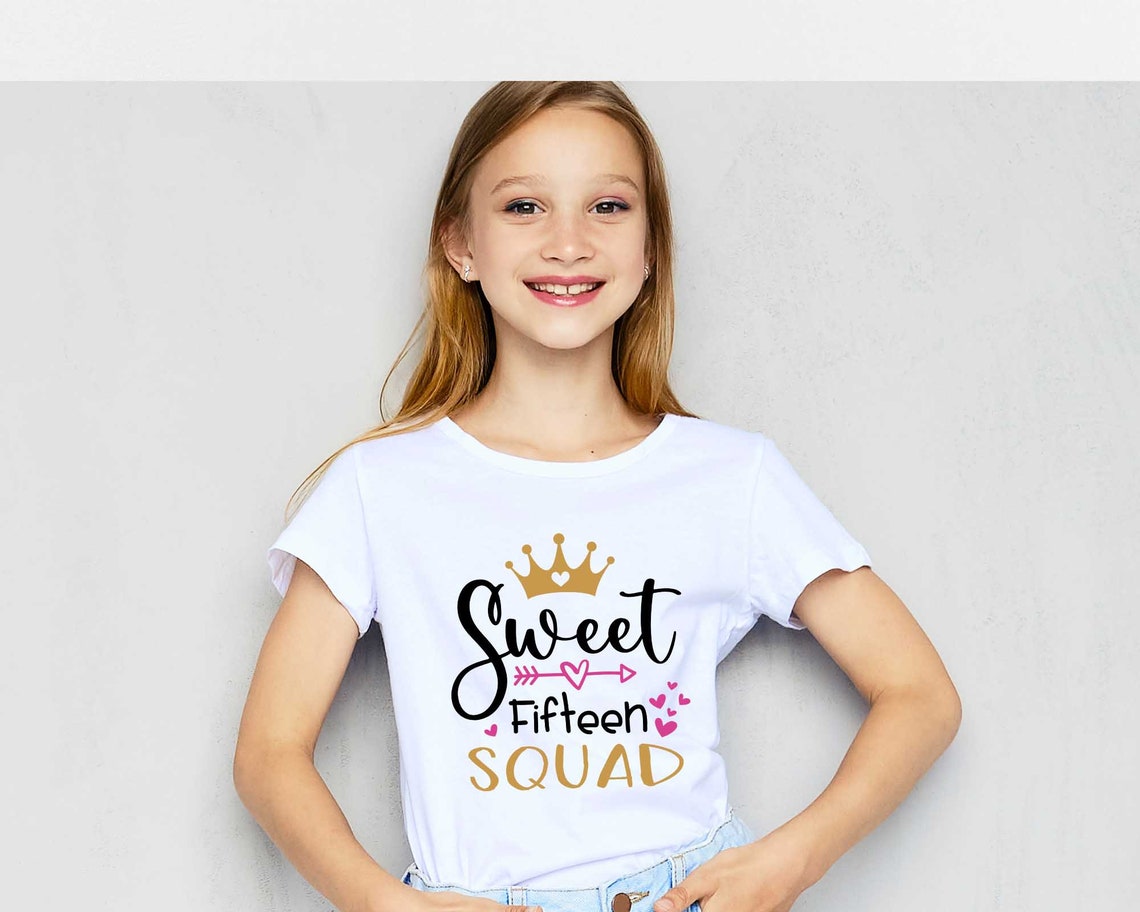 Sweet Fifteen Squad Svg 15th Birthday SVG 15 Birthday Gift | Etsy