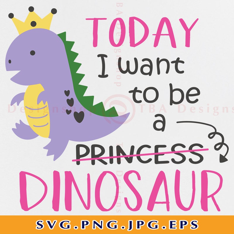 Dinosaur Princess Svg - Etsy