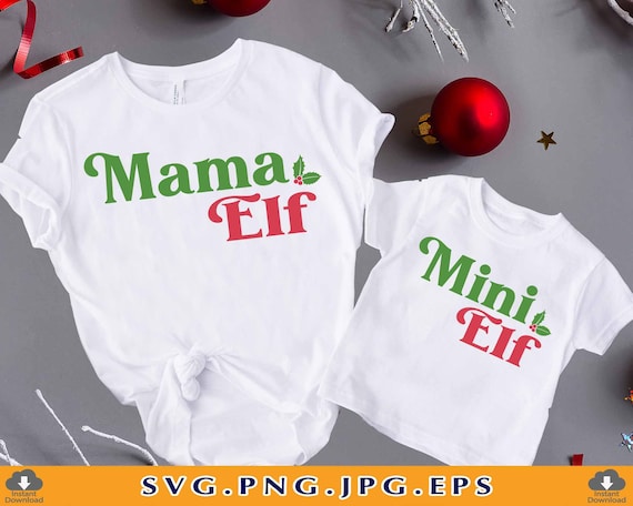 Mama Elf SVG Mini Elf Svg Mom Christmas Elf SVG Mommy and | Etsy