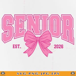 Coquette Senior 2026 SVG, Senior Class of 2026 Shirt SVG, Senior ...