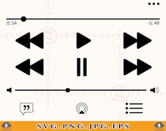 Music Player Svg Audio Control Svg Play Buttons Svg Album Song Cover ...