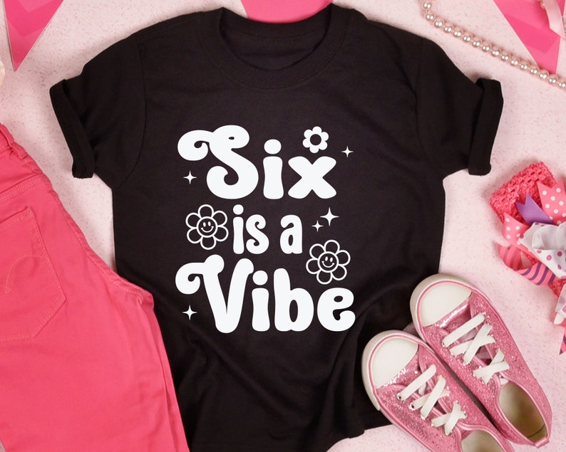 Six is A Vibe SVG, 6th Birthday Retro Clipart (digital Download) - Etsy