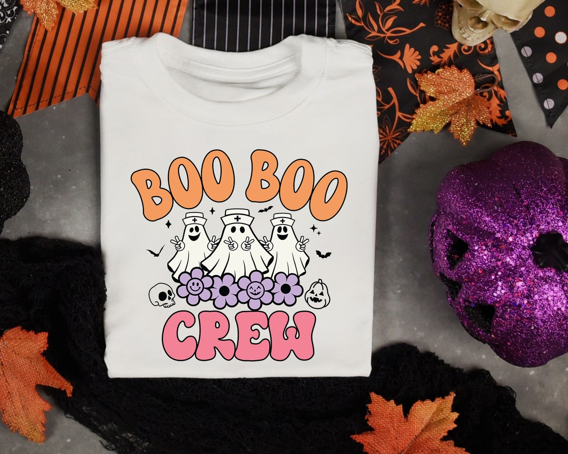 Nurse Halloween SVG Boo Boo Crew SVG Retro Halloween Nurse - Etsy
