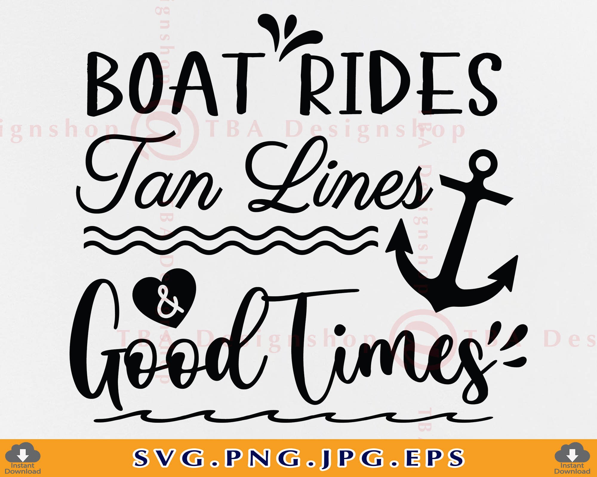 Boat Rides Tan Lines & Good Times SVG Summer Vacation SVG - Etsy UK