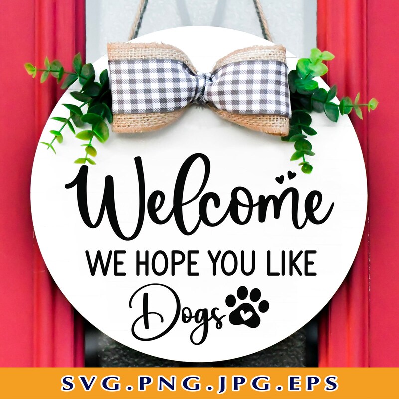 Round Welcome Sign - Etsy