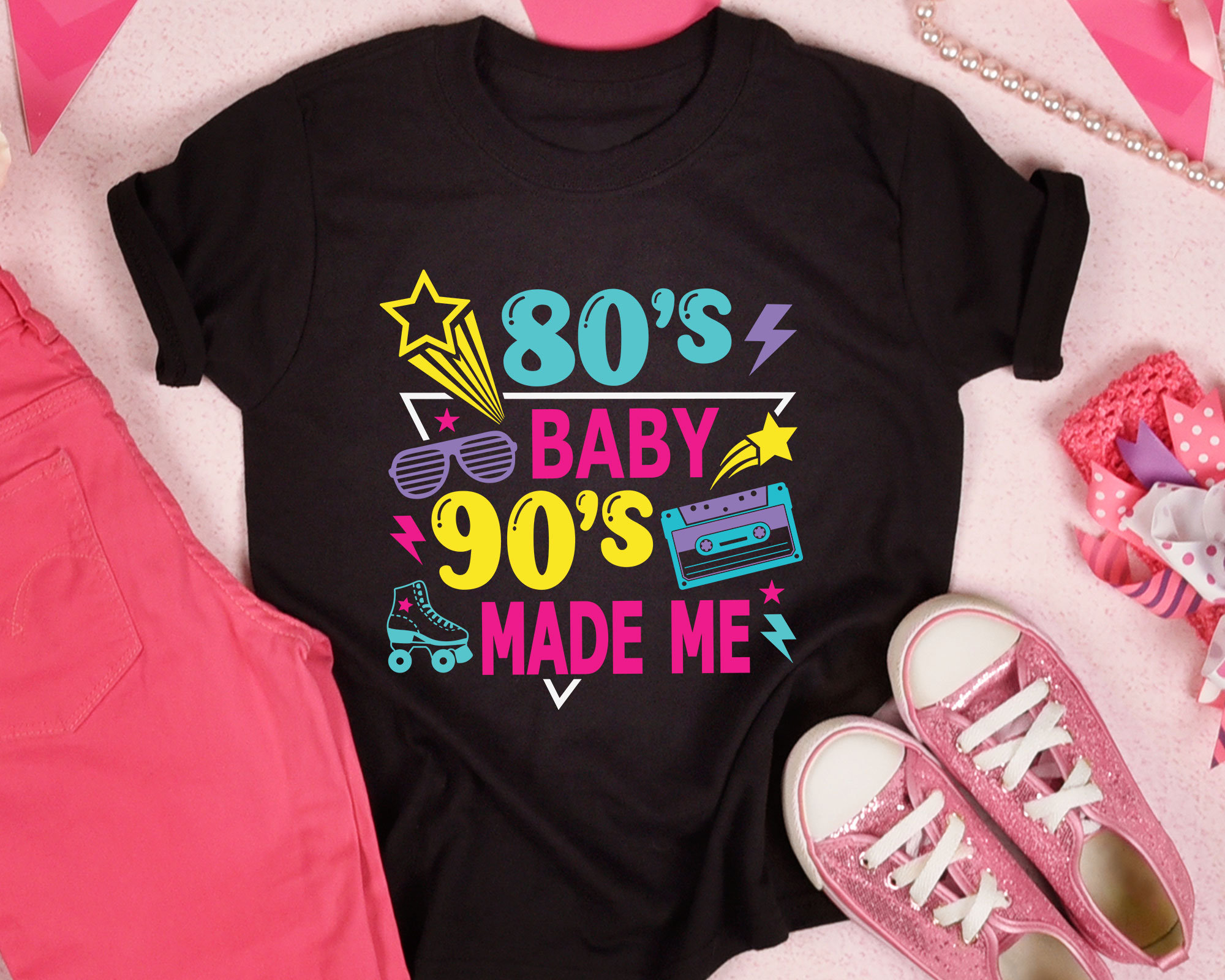80's Baby 90's Made Me SVG, Retro Birthday Design (digital Download) - Etsy