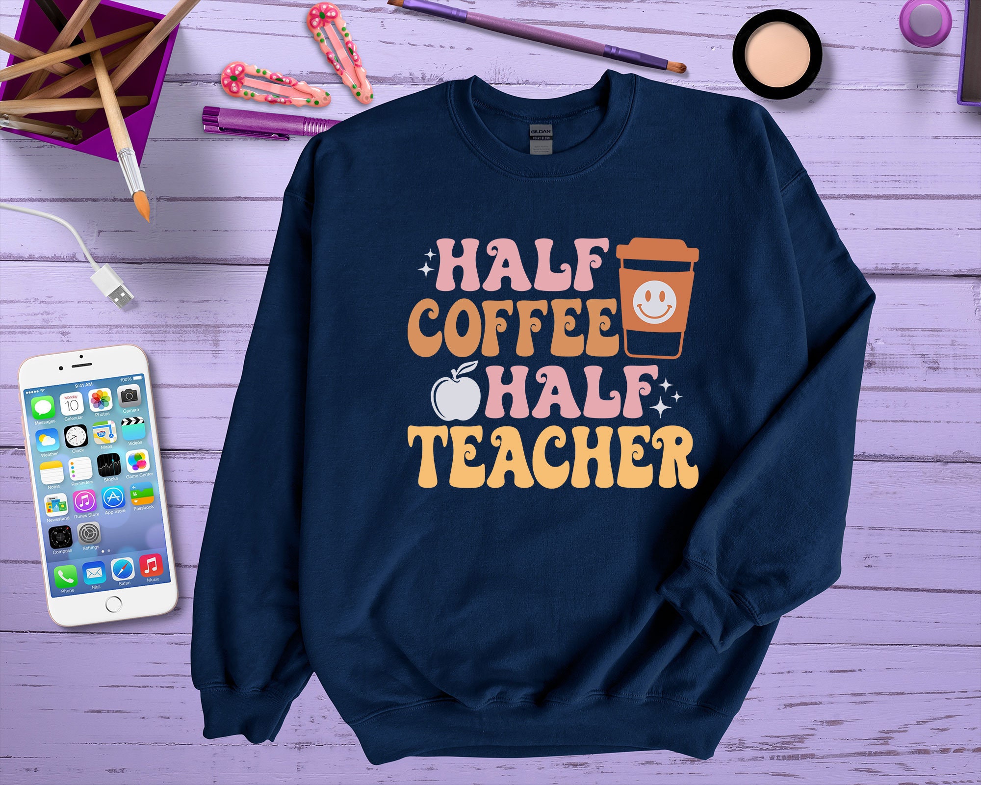 Half Teacher Half Coffee SVG, Funny Teacher Shirt SVG, Teacher Gifts ...