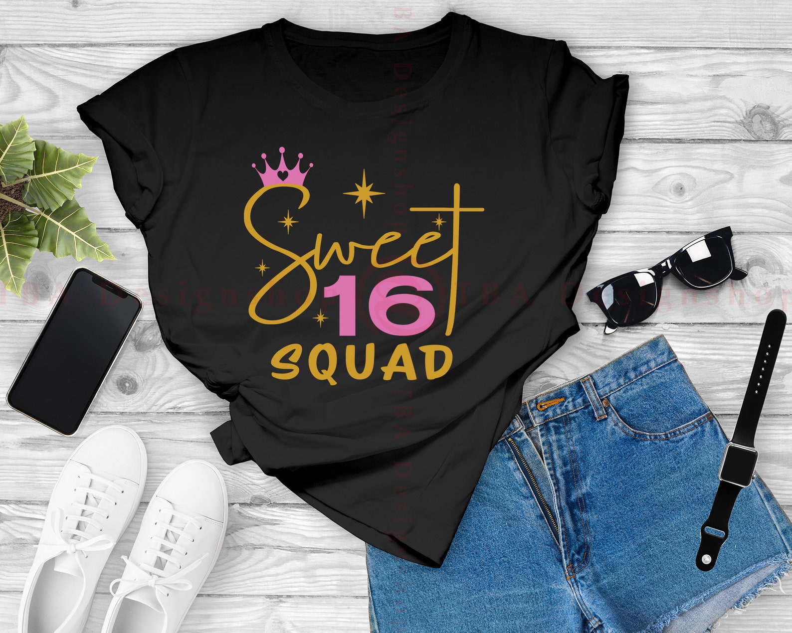 Sweet 16 Squad Svgsweet 16 Svg16th Birthday Girl Shirt Etsy