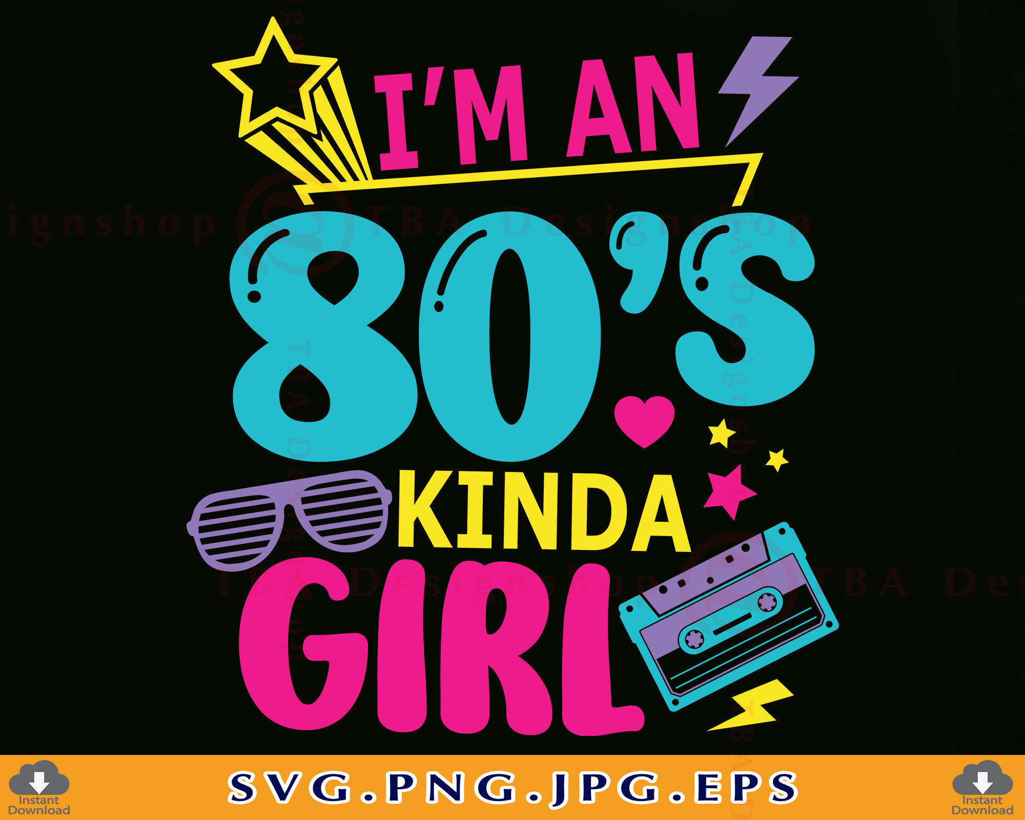 I'm an 80s Kinda Girl SVG 80s Shirt Design SVG 80s Party - Etsy