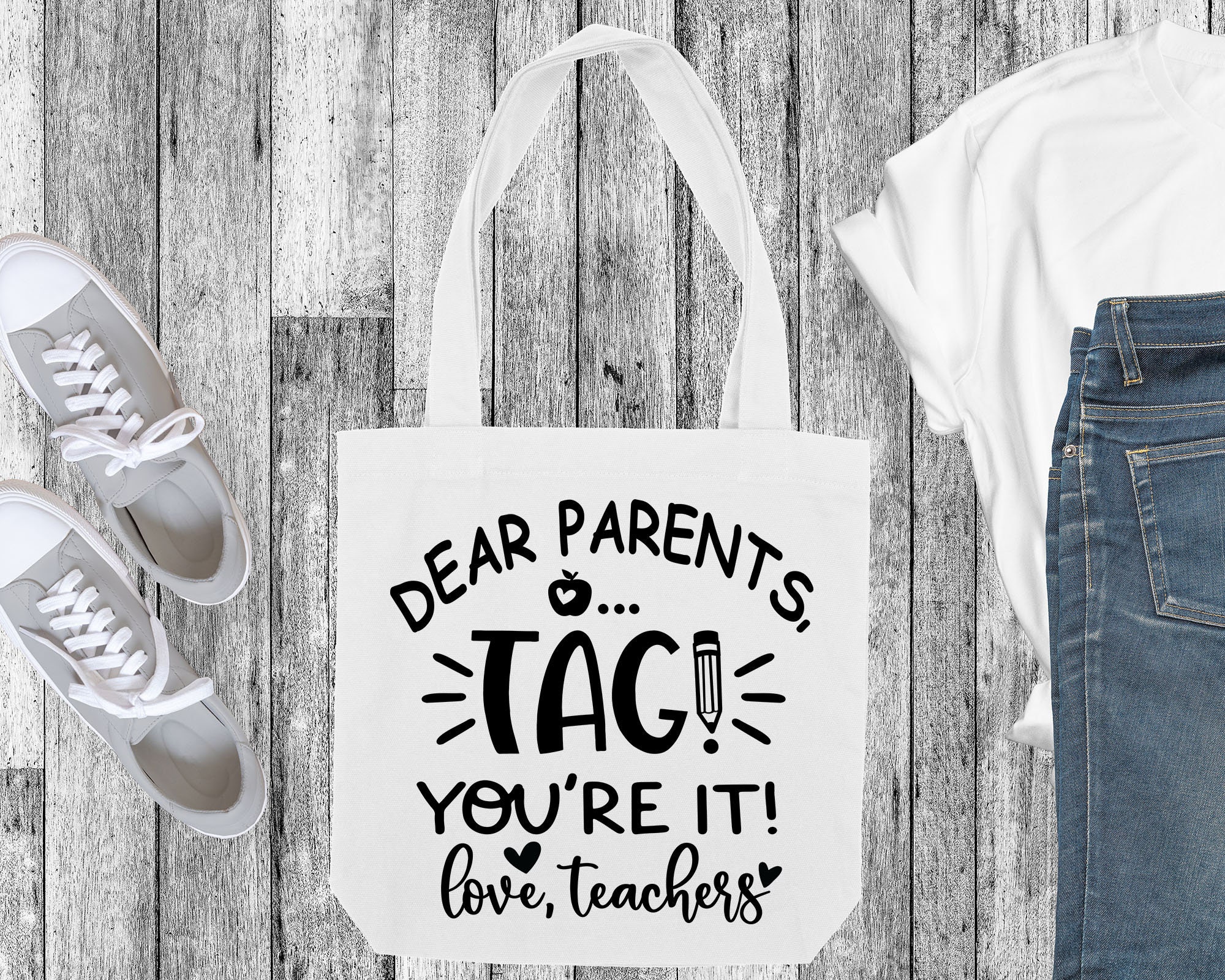 Dear Parents Tag You're It Love Teachers Svg Teacher - Etsy