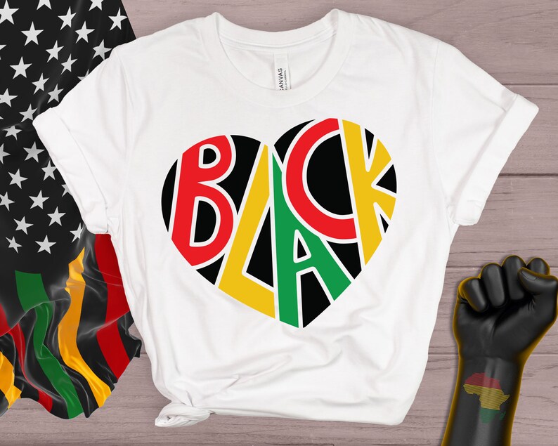 Black Heart SVG Black History SVG African American Shirt - Etsy