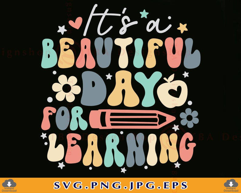 Its A Beautiful Day for Learning Svg Teacher Gifts SVG Retro - Etsy