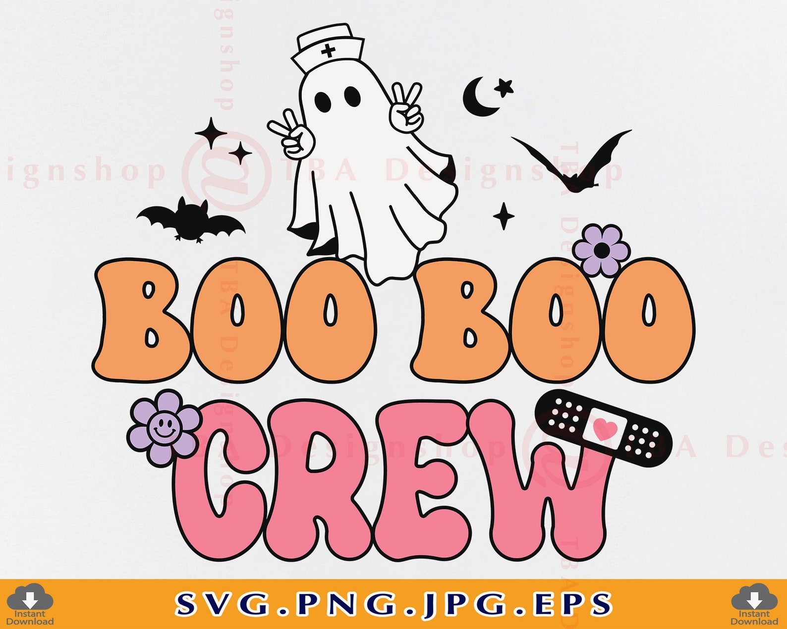 Boo Boo Crew SVG Halloween Nurse SVG Retro Nurse Halloween - Etsy
