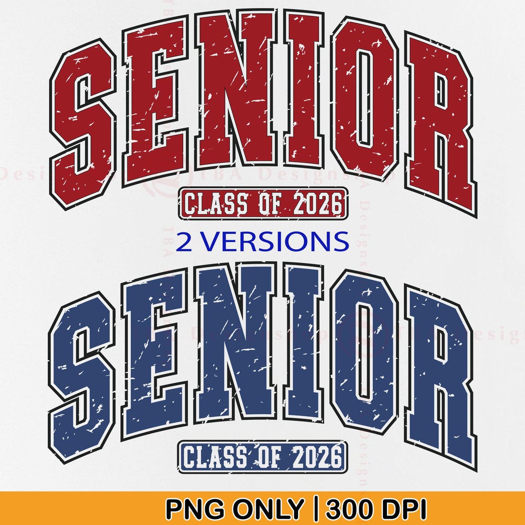 Senior 2026 Varsity PNG, Retro Graduation Design (digital Download) - Etsy