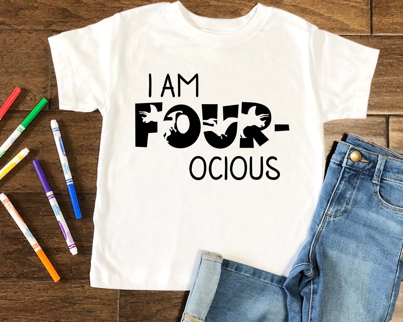 Im Four Ocious Svg Dinosaur Birthday SVG Boy Birthday Shirt - Etsy