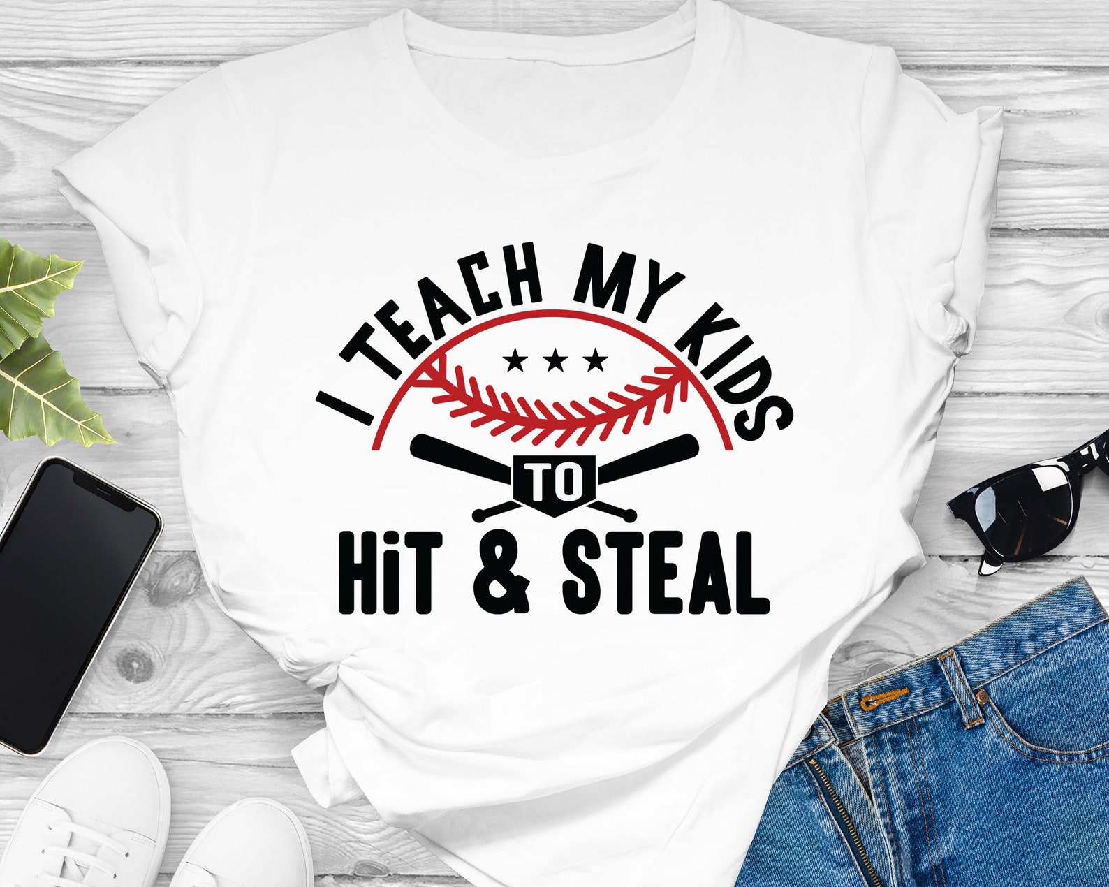 Baseball Mom SVG I Teach My Kid to Hit and Steal Svg Funny - Etsy