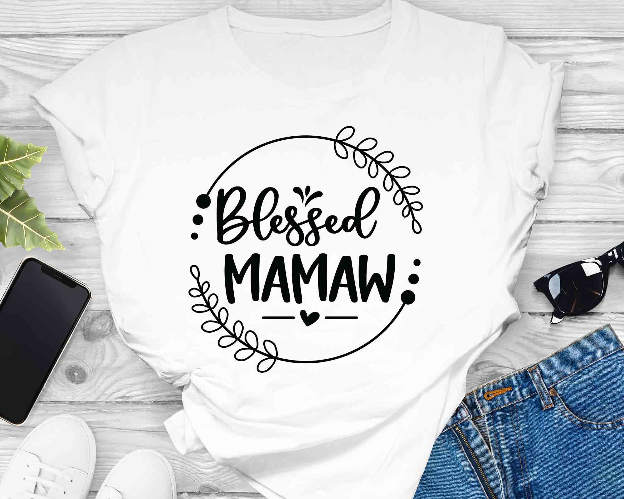 Blessed Mamaw Floral SVG, Grandma Gift, Cricut Cut File (digital ...