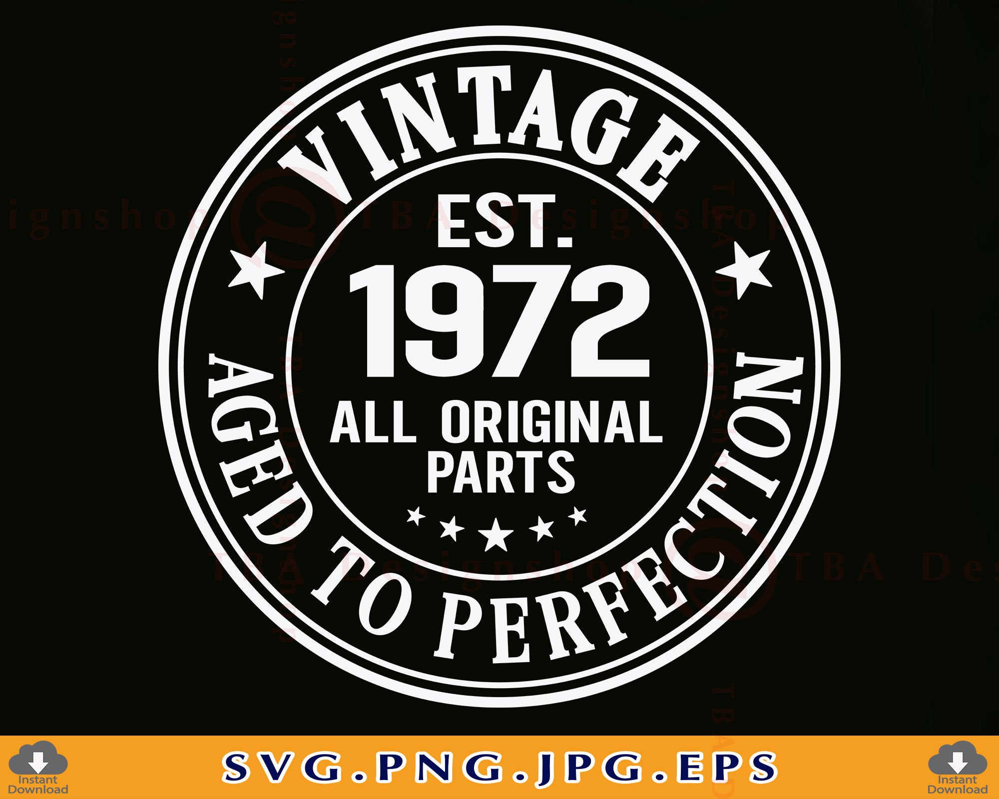 50th Birthday Svg 50th Birthday Shirt Svg Vintage 1972 Svg Etsy