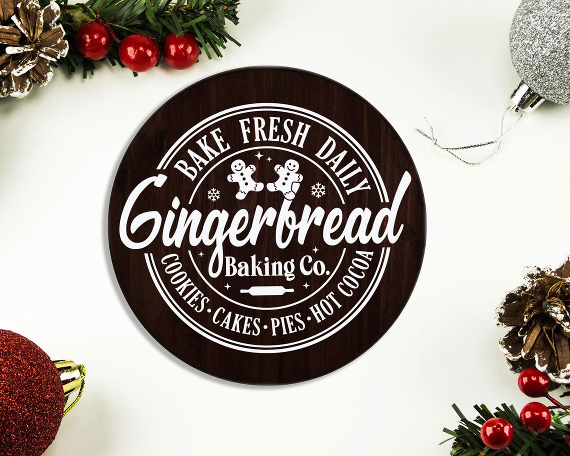 Gingerbread SVG Gingerbread Baking Co SVG Christmas Bakery - Etsy