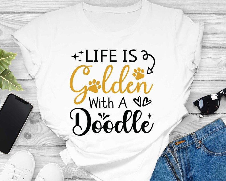 Life is Golden With A Doodle Svg Golden Doodle Svg Dog Lover | Etsy