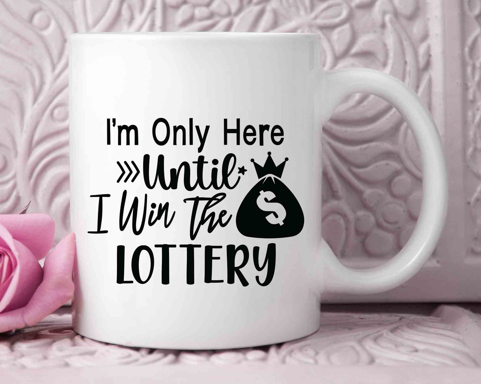 I'm Only Here Until I Win the Lottery Svg Coworker - Etsy