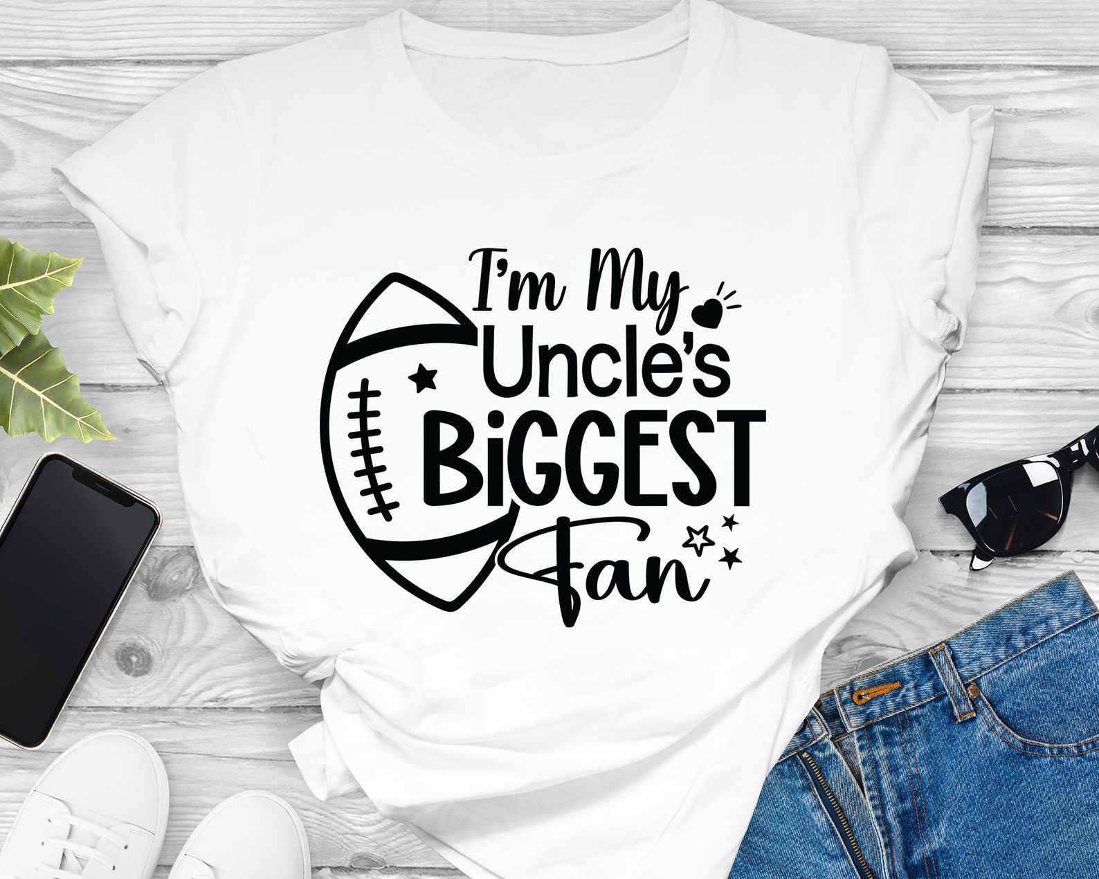 I'm My Uncle's Biggest Fan SVG Football Uncle Shirt - Etsy
