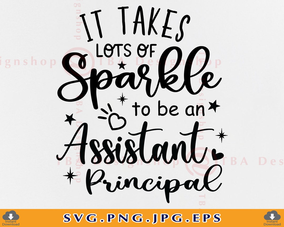 Assistant Principal Sparkle SVG, Back to School Gift (digital Files) - Etsy