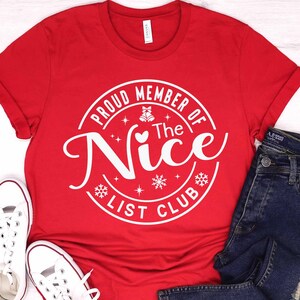 Proud Member of the Nice List Club, Funny Christmas Shirt SVG ...