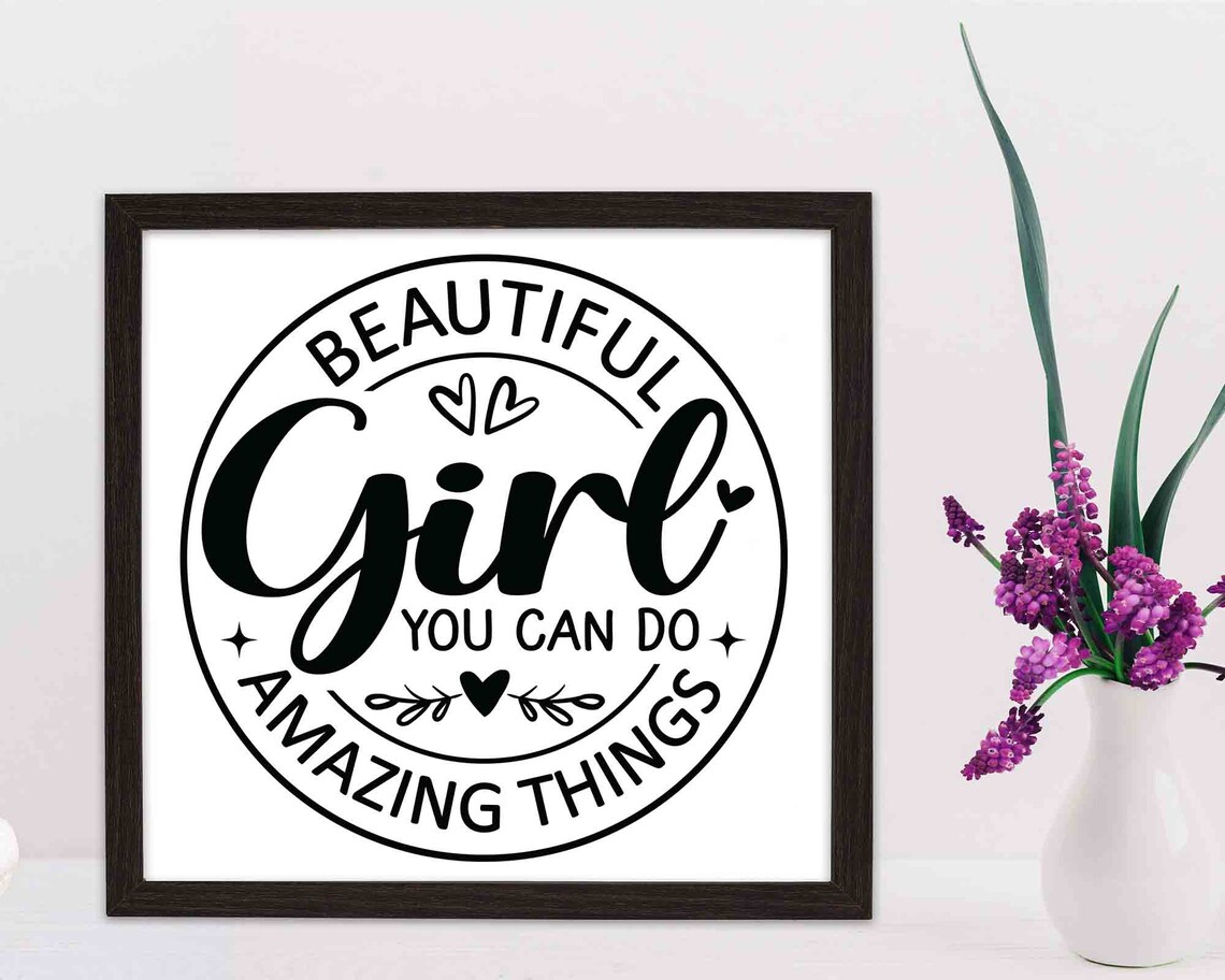 Girl Nursery SVG: Inspirational Quote, Cricut Cut Files (digital ...