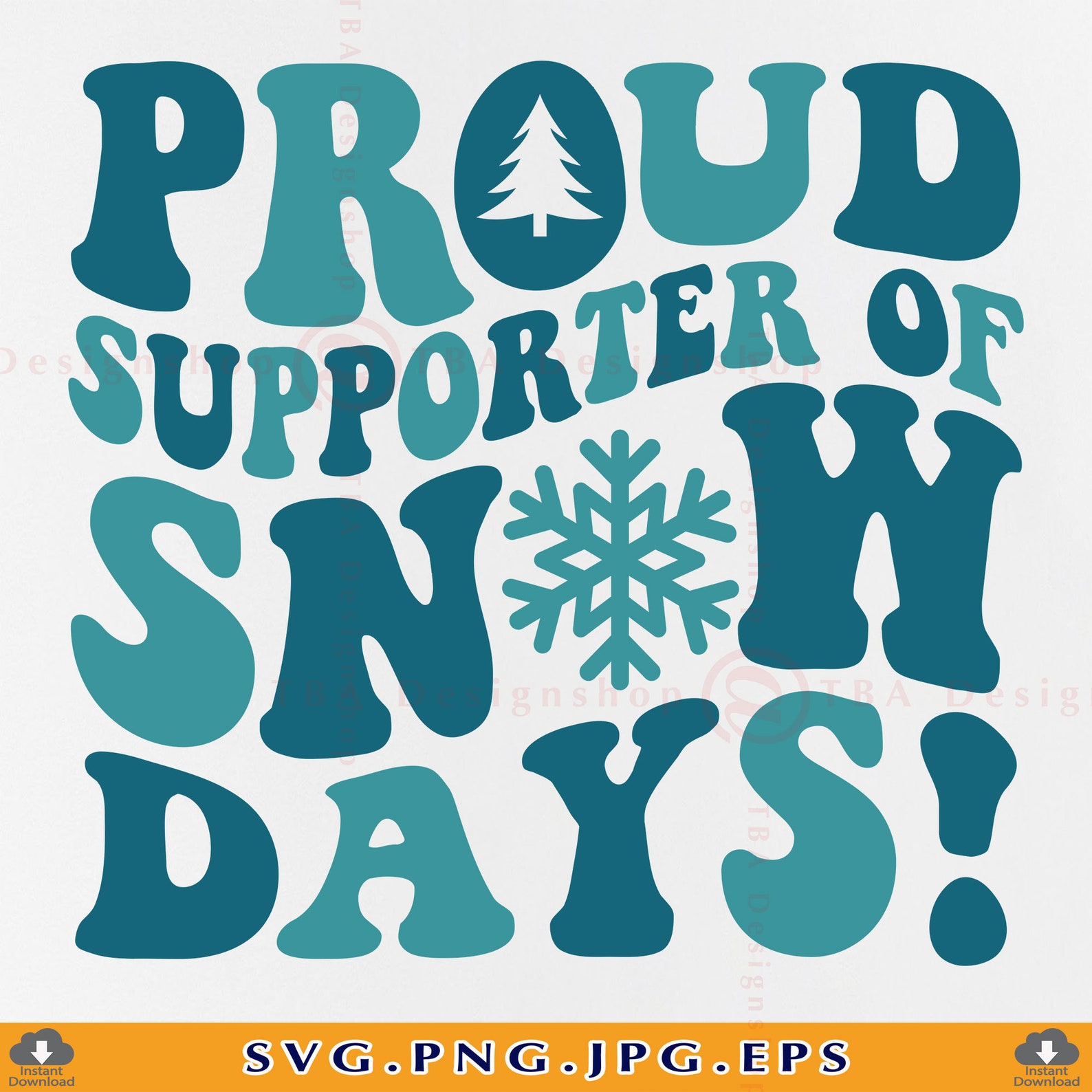 Proud Supporter of Snow Days SVG PNG, Teacher Christmas Gift (digital ...