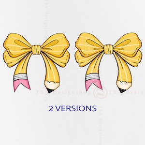 Pencil Bow PNG, Teacher Pencil Coquette Bow PNG, Coquette Pencil Bow ...