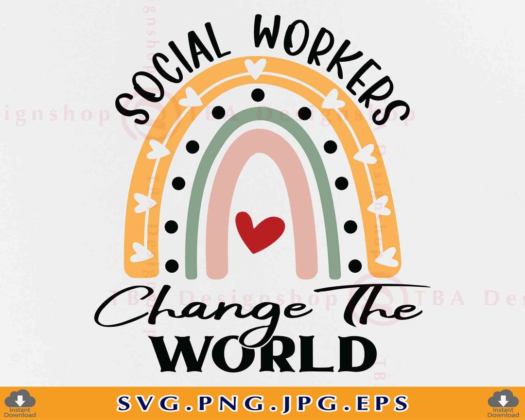 Social Worker Rainbow SVG, PNG, EPS, Cricut Files - Etsy