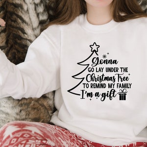 Gonna Lay Under the Tree SVG, Funny Christmas Shirt SVG, Christmas ...