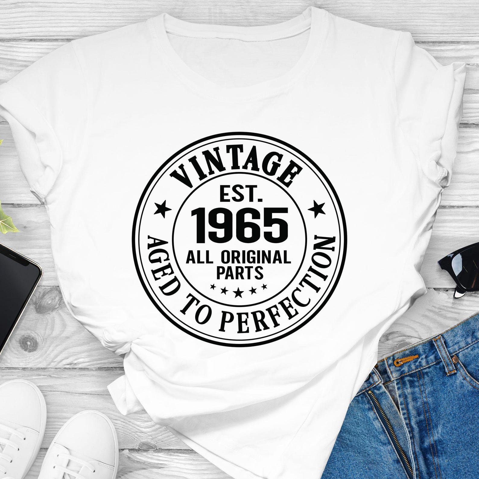 Vintage 1965 60th Birthday SVG (png, Jpg, Eps) Cut Files - Etsy