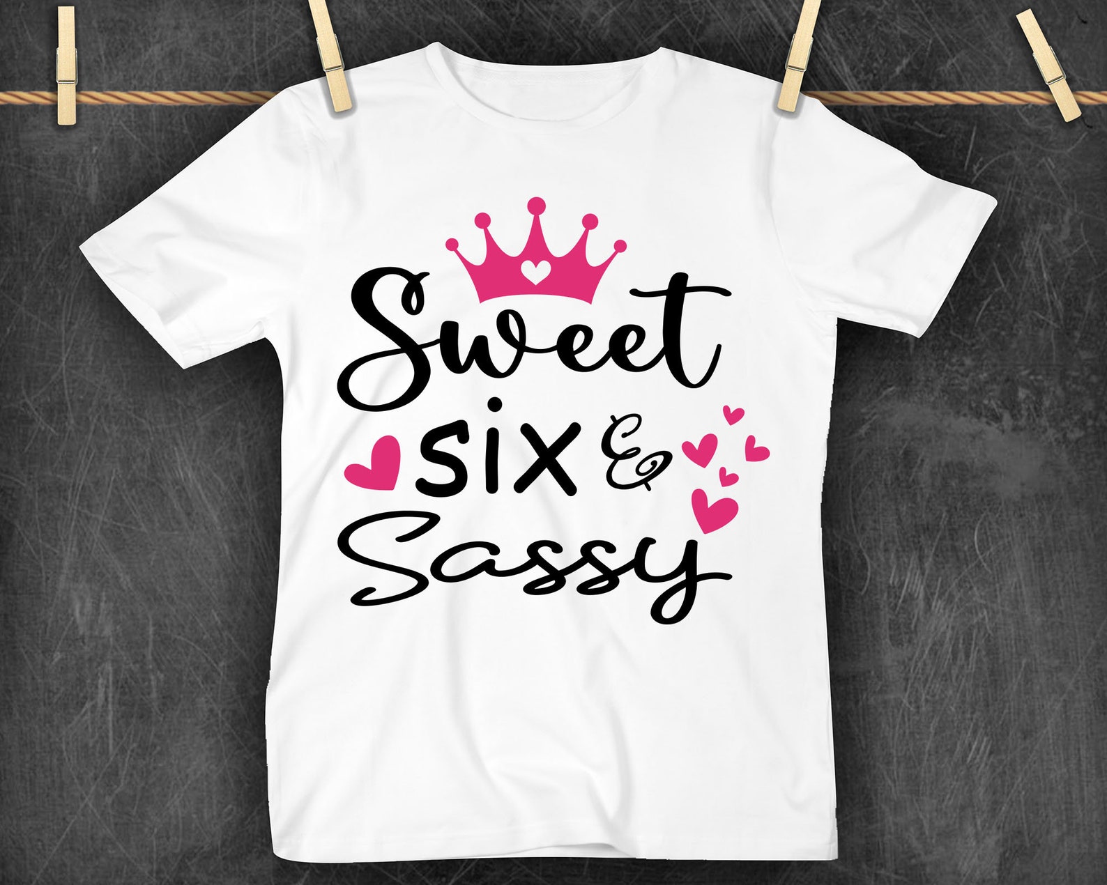Sweet Six & Sassy Svg 6th Birthday SVG Sixth Birthday SVG 6 - Etsy