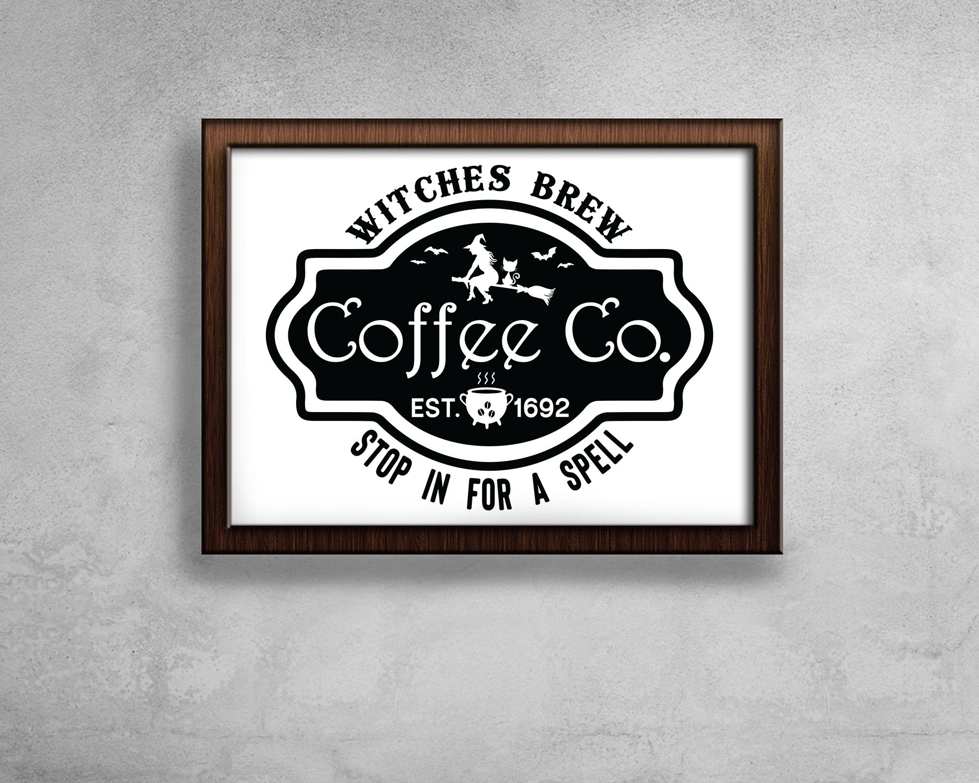 Witches Brew Coffee Co Svg Witches Brew SVG Witch SVG | Etsy