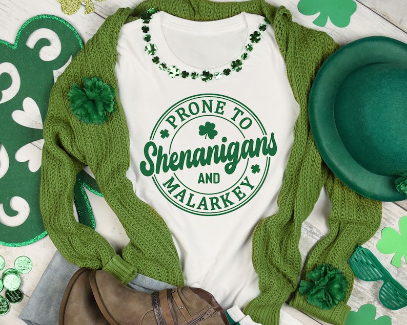 Shenanigans and Malarkey SVG, St Patricks Day Shirt Cut File (digital ...