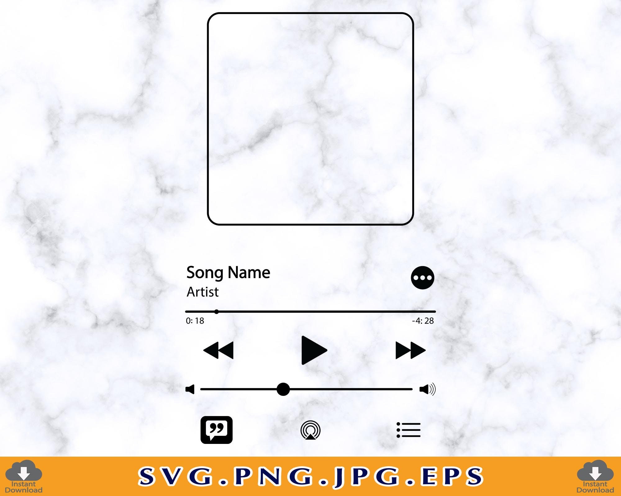 Clip Art Image Files Png Song Svg Music Buttons Svg Cricut Spotify 