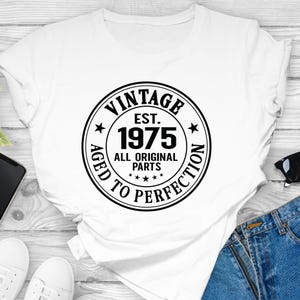 50th Birthday SVG, 50th Birthday Shirt SVG, Vintage 1975 Svg, 50 Birthday, 50th Birthday Gift ...