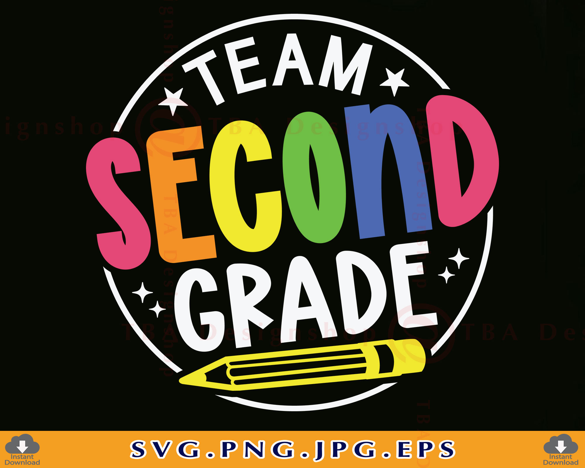 Team Second Grade SVG, Back to School Shirt (digital Download) - Etsy
