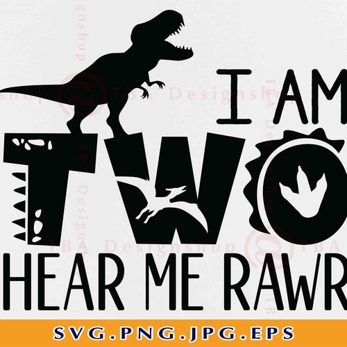 I Am Two Hear Me Roar Svg Second Roar Birthday Svg Second - Etsy